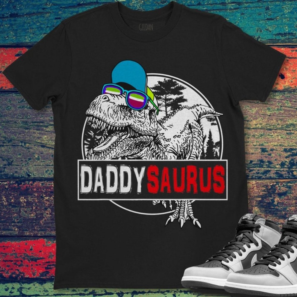 Daddysaurus Dinosaur T-Rex Daddy Poster Father's Day … - Gem